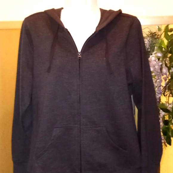 made for life | Jackets & Coats | Made For Life Charcoal Hooded Zip Up ...